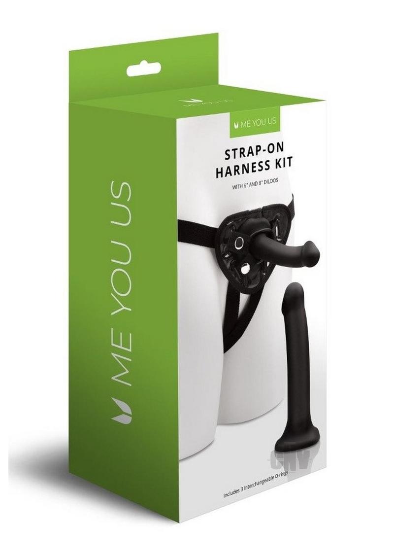 Myu Strap On Harness Kit 6 8 Dildos Blk