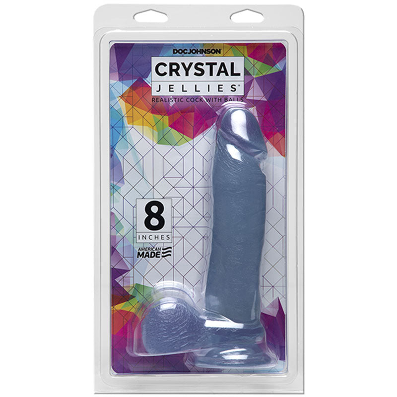 Crystal Jellies Ballsy Cock 8 75 Inches Clear Dildo