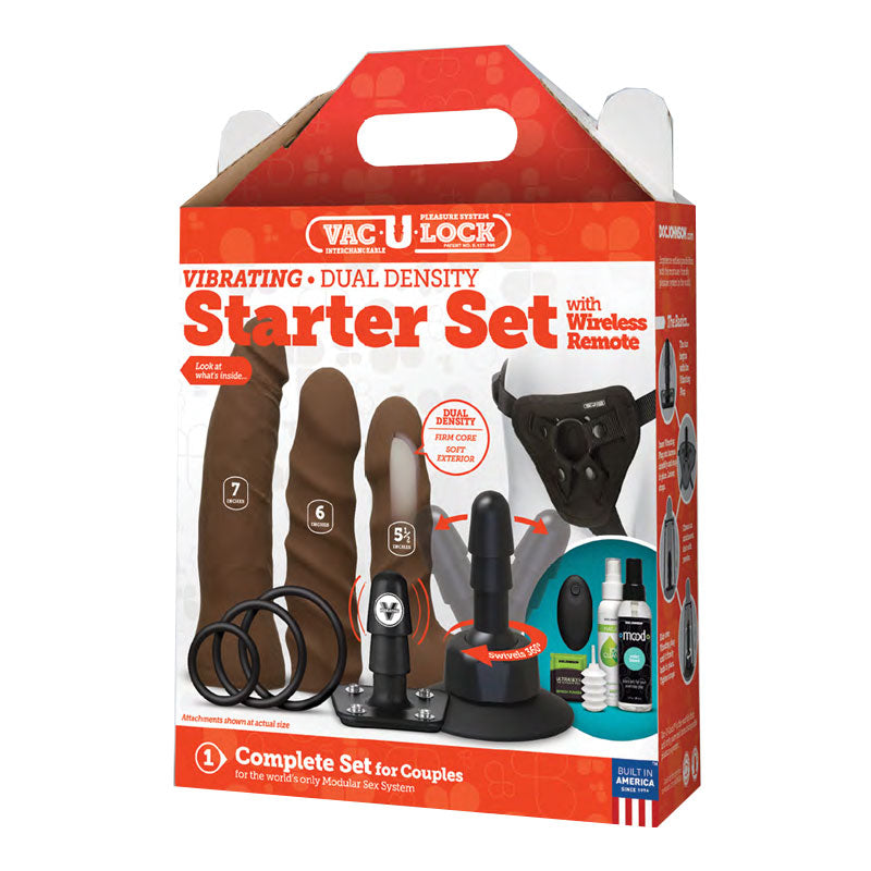 Vac U Lock Vibrating Dual Density Starter Set With Wireless Remote B