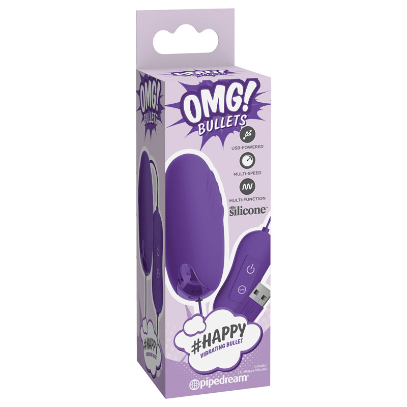 Omg Bullets Happy Vibrating Bullet Purple