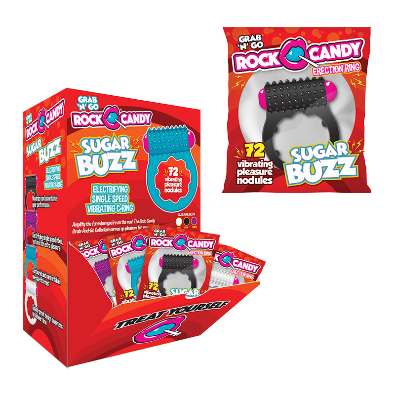 Sugar Buzz Single Speed Vibrating C Ring 24pc Display Shop