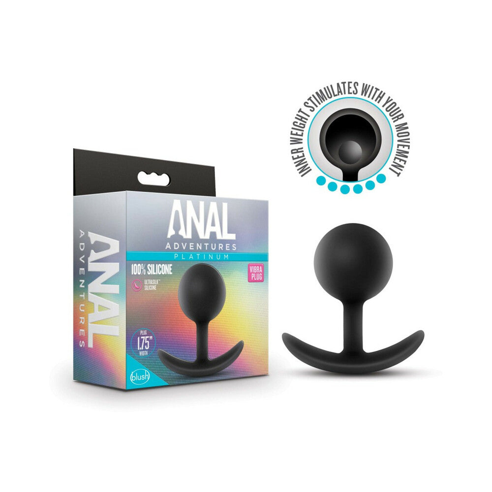 Blush Anal Adventures Platinum Silicone Vibra Plug Black Shop