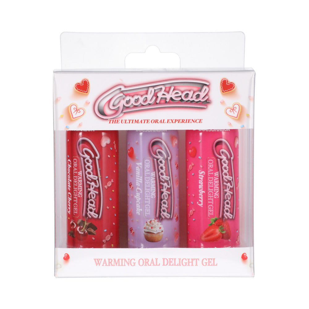 Goodhead Warming Oral Delight Gel Strawberry Vanilla Cupcake Chocola