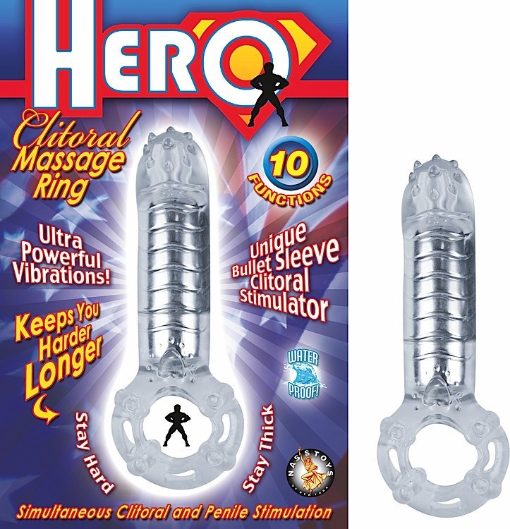 Hero Cockring And Clitoral Massager Clr