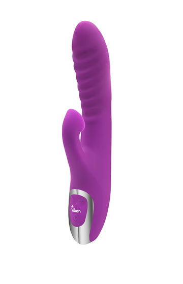 Frenzy Rabbit Vibe With Clitoral Suction Berry
