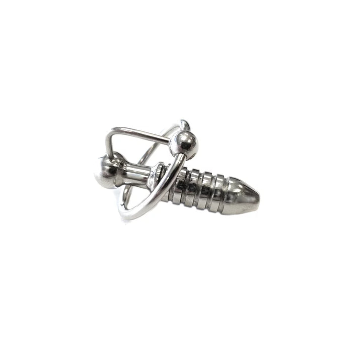 Stainless Steel Beaded Urethral Probe And Cock Ring