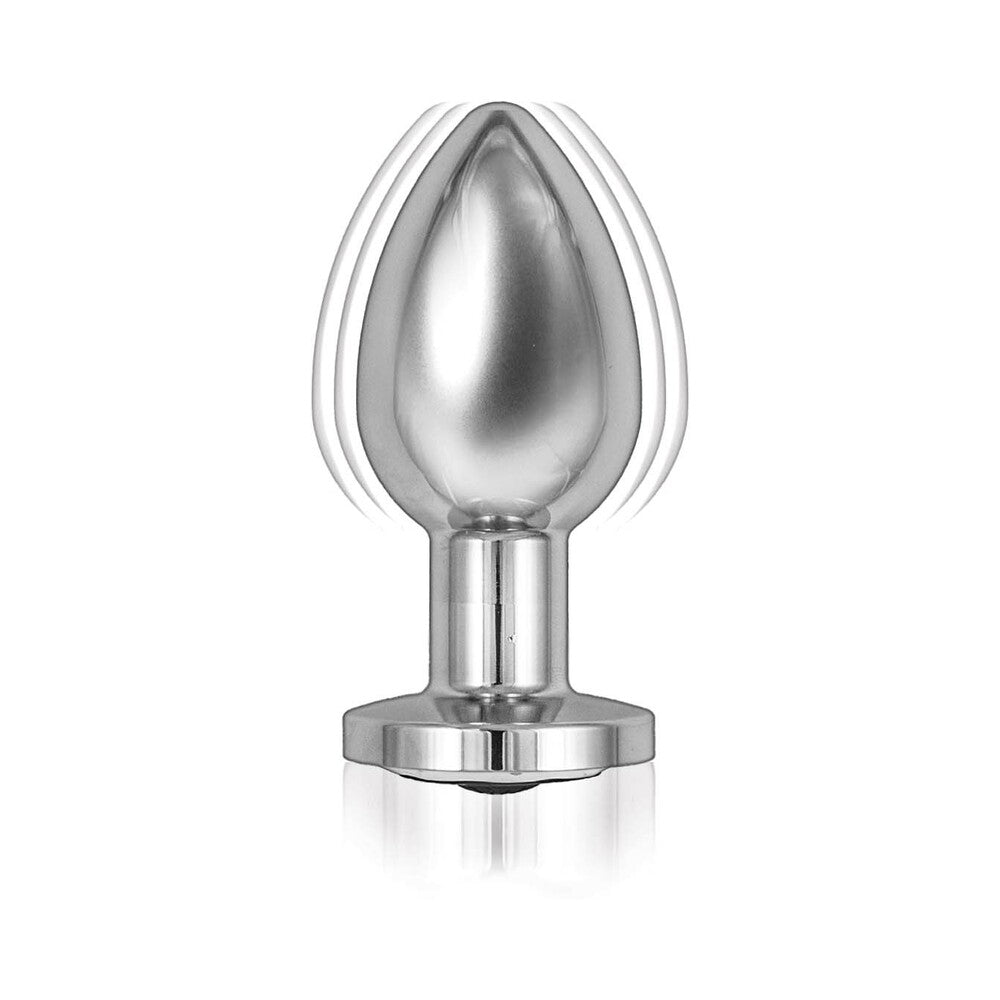 Ass Sation Remote Vibrating Metal Plug Silver