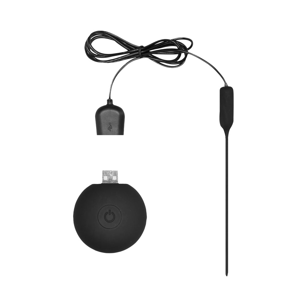 Ouch Urethral Sounding Silicone Rechargeable Vibrating Plug Remote