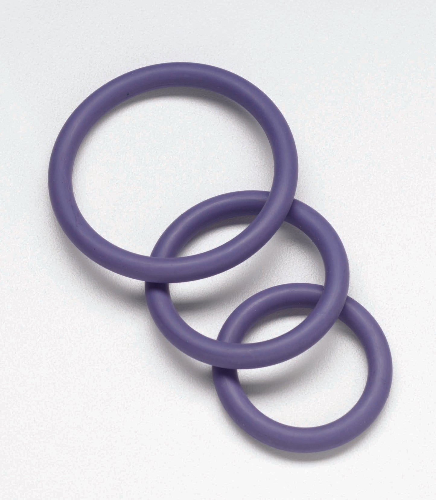 Spartacus Nitrile Cock Ring Set Purple Pack Of 3