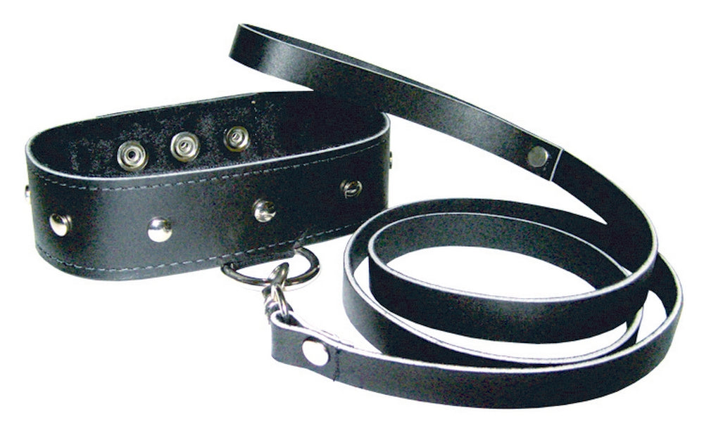 Sportsheets Leather Leash And Collar